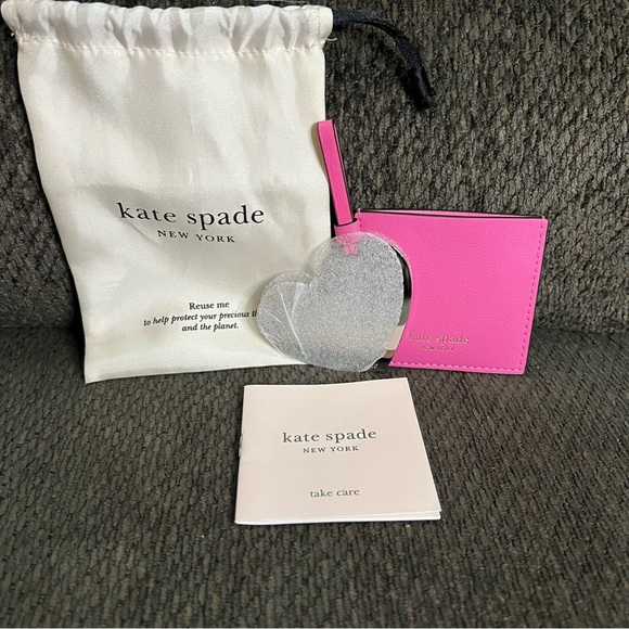 kate spade | Accessories | Kate Spade Heart Shaped Mirror With Pink ...